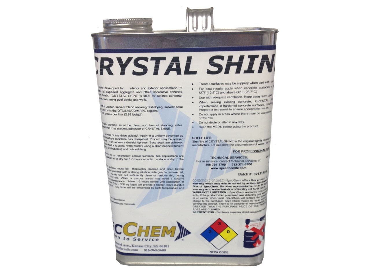 Crystal Shine - Concrete Sealers - Products & Equipment - Prairie ...